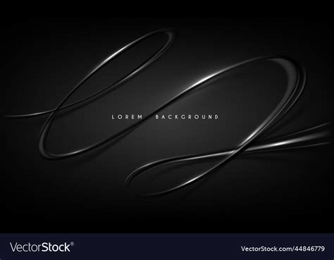 Abstract Black Curve Line Background Royalty Free Vector