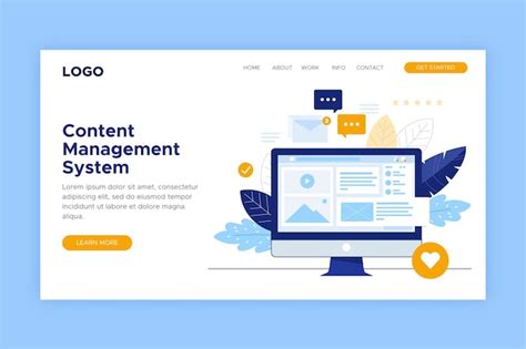 Free Vector Flat Cms Web Template