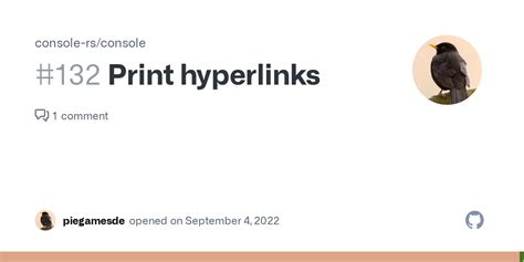 Print Hyperlinks · Issue 132 · Console Rsconsole · Github