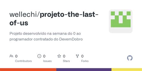 GitHub Wellechi Projeto The Last Of Us Projeto Desenvolvido Na Semana Do Ao Programador