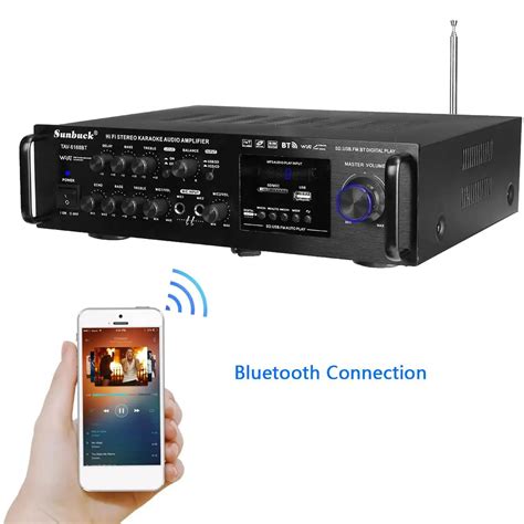 220 240v 2000w 디지털 파워 앰프 오디오 가라오케 홈 시어터 뮤직 센터 블루투스 원격 제어 Fm 마이크 지원