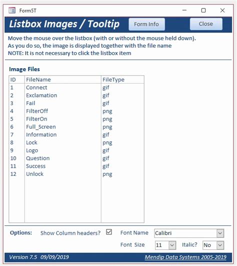 Listbox Row Tooltip Access World Forums