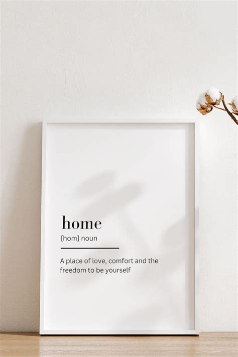 Home Definition Print Living Room Wall Art Dictionary Art Definition Print Definition