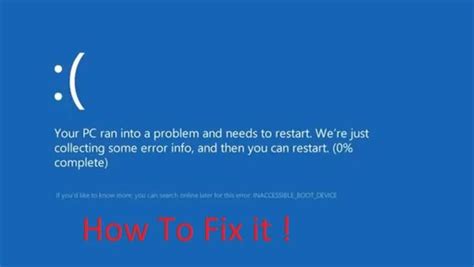 How To Fix Inaccessible Boot Device Error For Windows 7810 Erofound
