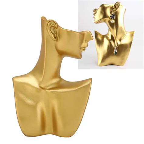 귀걸이 디스플레이 스탠드 쥬얼리 랙 마네킹 가슴 이어 스터드 오거나이저 홀더 쥬얼리 펜던트 팔찌 디스플레이