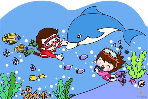 画海底世界卡通人物简笔画简单（共11张） 简笔画图片大全
