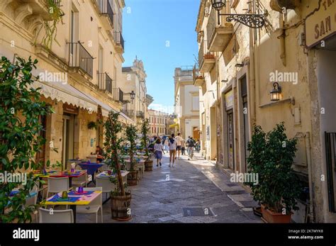 the pedestrianised via giuseppe libertini is a main street in the