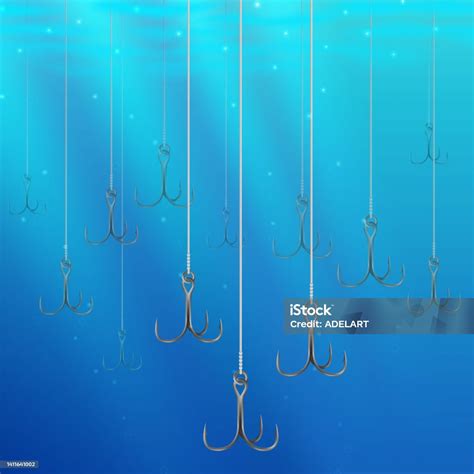 낚시는 배경을 유혹합니다 연어 메기 참치 파이크 농어 말린 베이스 송어 또는 타폰을 잡기위한 현실적인 후크 벽지 웹 및 인쇄 된