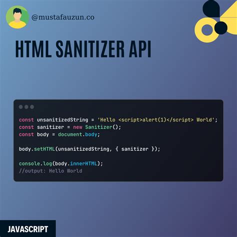 Javascript Html Sanitizer Api Mustafa Ate Uzun Blog