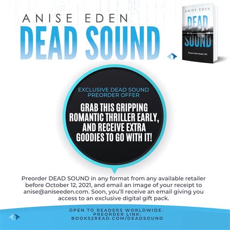 Pre Order Bonus Dead Sound — Anise Eden Bestselling Author Of Award