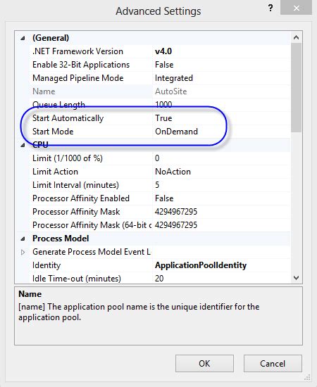 개발 환경 구성 172 iis 7 5부터 지원되는 웹 사이트 자동 시작 모드
