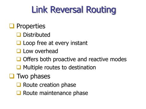 ppt load balanced link reversal routing in mobile wireless ad hoc