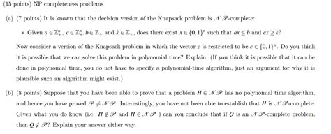 15 Points Np Completeness Problems A 7 Points