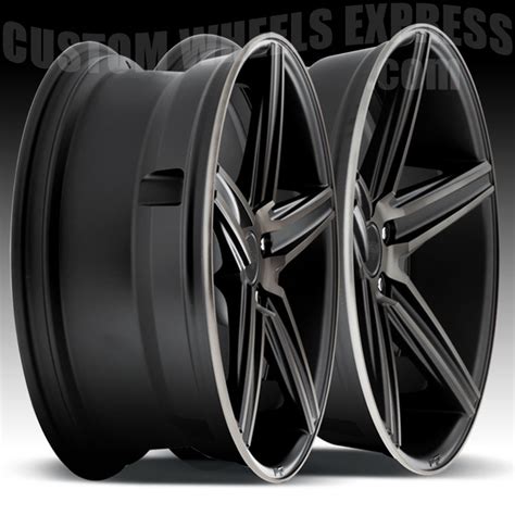 Niche M126 Apex Matte Black Machined With Dark Tinted Clearcoat Custom