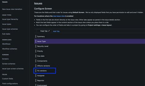 Fix Version Field Is Not Enabled Not Visible