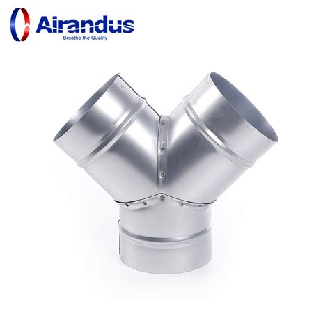 factory price ventilation air duct 45 degree y branch duct spiral duct