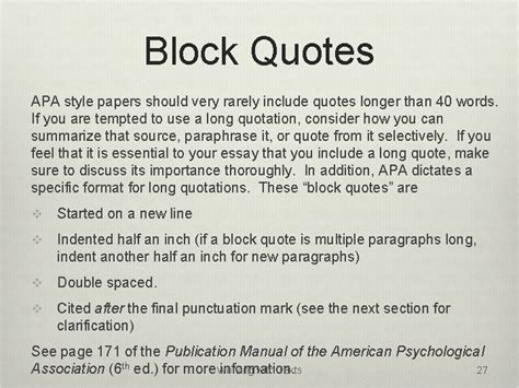 What Is A Block Quote Apa At Clifford Hochstetler Blog