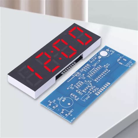 4 digit diy led digital clock kit usb powered electronic clock kit red