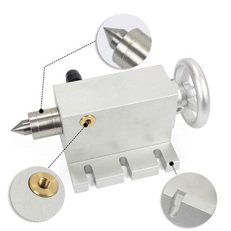 Tailstock Live Center Height Mm Tailstock Woodworking Lathe Chuck Handle For CNC Engraving