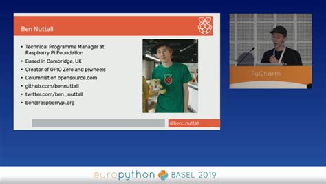 Europython 2019 Ben Nuttall Astro Pi Python On The International Space Station Free