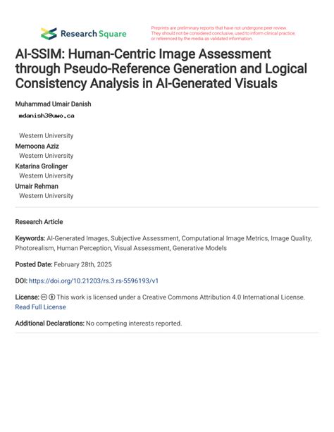 Pdf Ai Ssim Human Centric Image Assessment Through Pseudo Reference