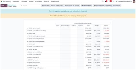 Statement Reports Odoo Accounting Book
