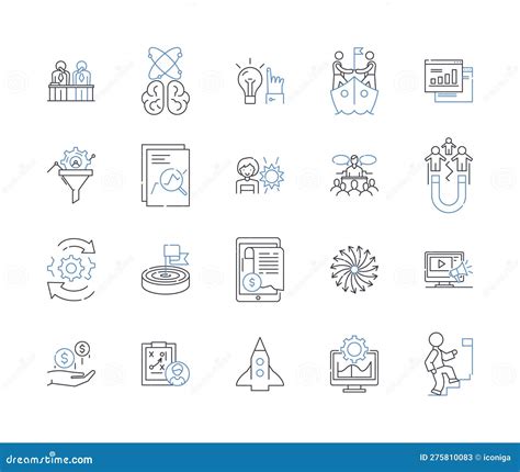 Innovation Planning Line Icons Collection Creativity Disruption Ideation Iteration