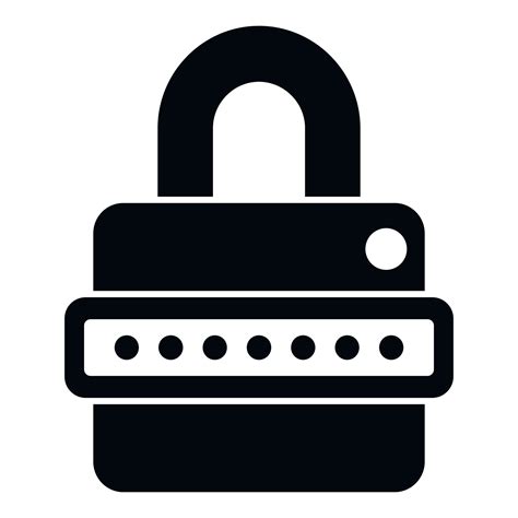 code padlock icon simple vector cipher data 17326209 vector art at