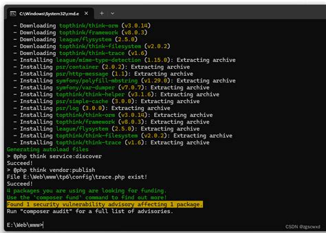 【小白专用24530已验证】composer安装php框架thinkphp6的安装教程thinkphp Composer Csdn博客
