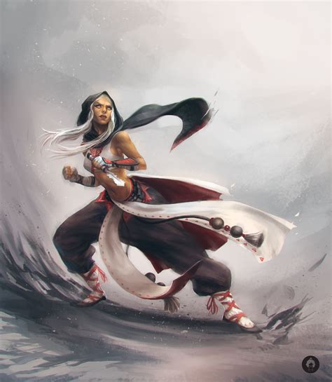 [art] [oc] Commissioned Art Of My Girlfriends Way Of The Shadow Monk