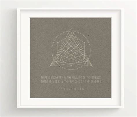 Pythagoras Sacred Geometry Quote Print
