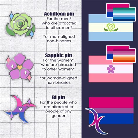 Pride Enamel Pins Achillean Sapphic Bi Polyamorous Ace Etsy