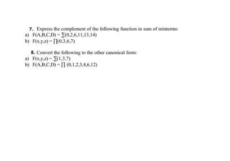 Solved 1 Simplify The Following Boolean Expression To A