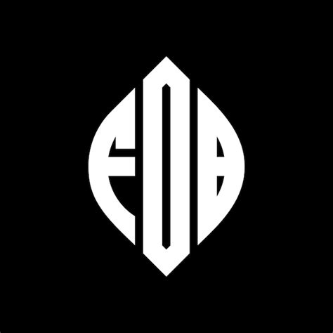 Premium Vector Fdb Circle Letter Logo Design With Circle And Ellipse