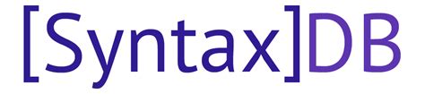 SyntaxDB Programming Syntax Database