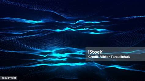 기술 배경 추상적인 디지털 입자 파동 미래 지향적인 점선 물결 네트워크 연결 구조 3d 렌더링 0명에 대한 스톡 벡터 아트 및 기타 이미지 Istock
