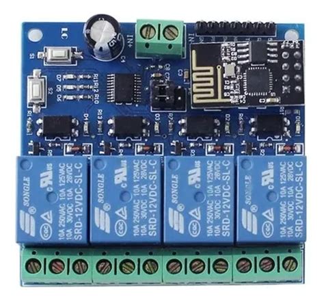 Dc 12v Esp8266 And Esp 01 Módulo De Relé Wifi Quatro Canais Pa Parcelamento Sem Juros