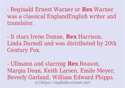 Sentence Example Of Rex Englishteststore Blog Sentence Example Of Rex Englishteststore Blog