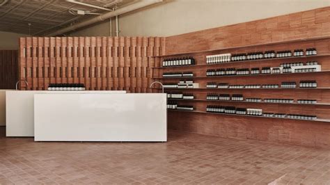 Frida Escobedo Segments Aesop Park Slope With Rammed Earth Brickwork