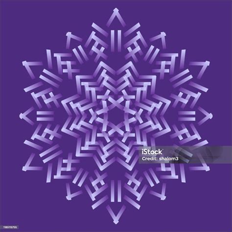 어두운 배경에 광학 예술 스타일의 보라색 스타 신비한 색상의 판타지 스타 모양 미스터리에 대한 스톡 벡터 아트 및 기타 이미지 미스터리 성장 개념 0명 Istock