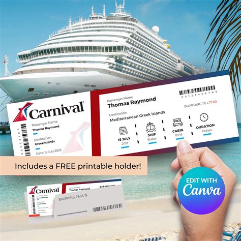 Cruise Ticket Boarding Pass Cruise Boarding Pass Surprise Trip