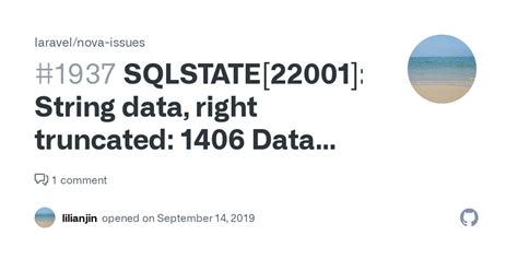 Sqlstate 22001 String Data Right Truncated 1406 Data Too Long For