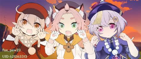 Klee Diona And Qiqi IbisPaint