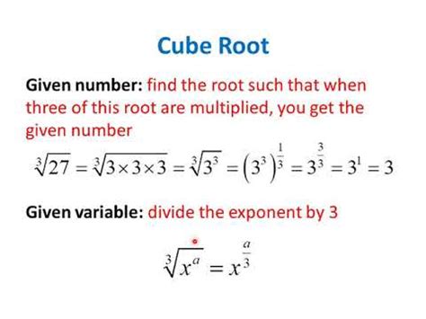 Cube Root How To Get The Cube Root Finding The Cube Root Of A Number Or Variable YouTube