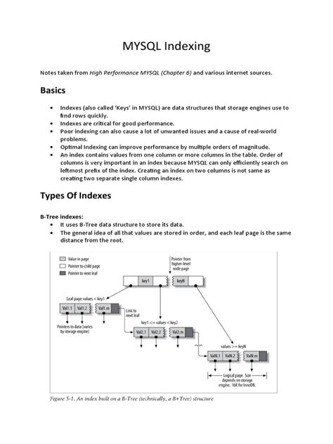 Mysql Indexing Pdf Database Index Software Engineering