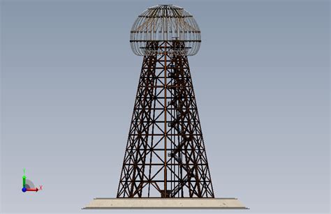 特斯拉电塔solidworks 2011模型图纸下载 懒石网