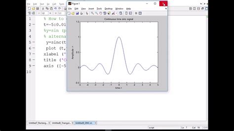 How to plot sinc signal by using MATLAB తలగల YouTube