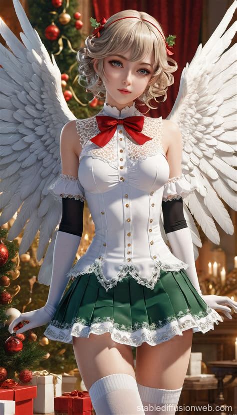 Christmas Angel In 25d Anime Style Stable Diffusion Online