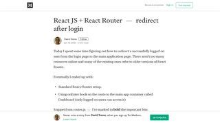 Redirect React Router Dom Launchgagas