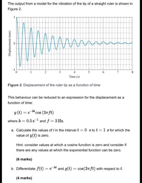 Solved C Differentiate The Function Y T To Show That The Chegg